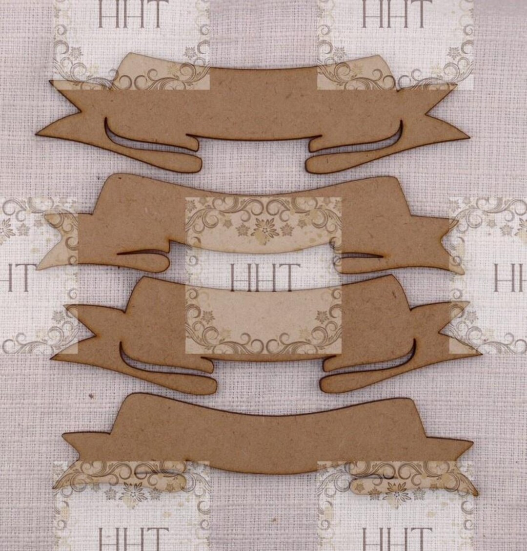 Laser Cut MDF, Banners Set of 4, Canvas, Panel, Plaque, Blank, Base ...