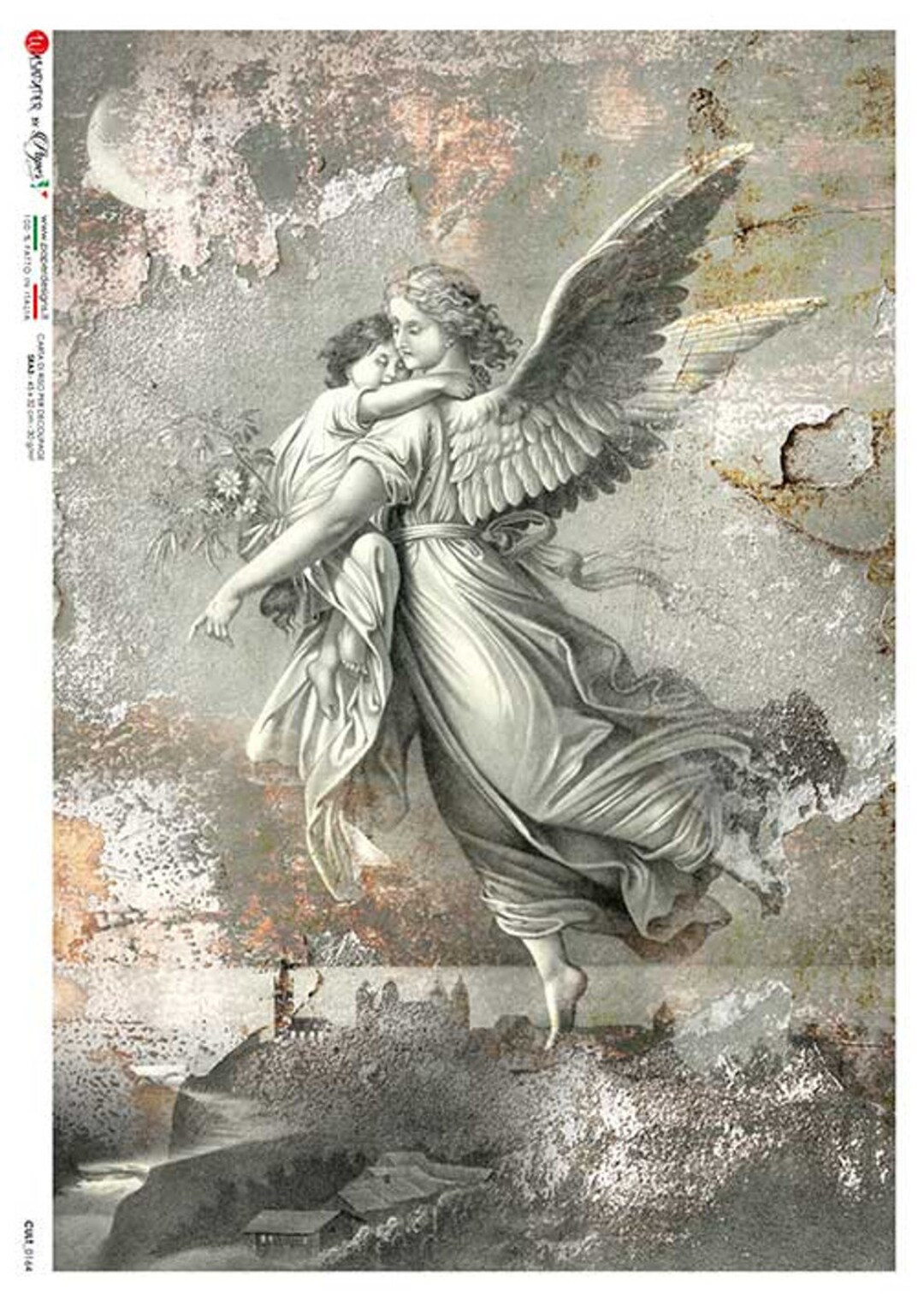 Paper Designs Rice Paper, Decoupage, Celestial Angel 1, Watching, Angel ...