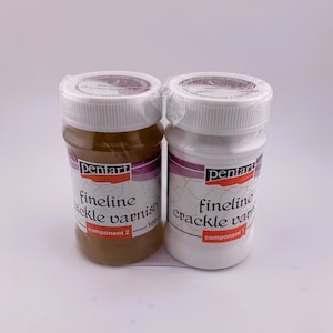 Pentart, Fineline Crackle Varnish, 2 Component Set, Crackle Medium, 2 ...