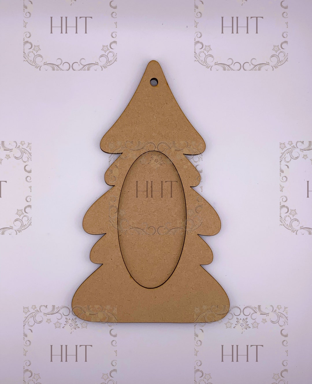Laser Cut, MDF, Christmas Tree, Ornament, Blank, Base, Framed Overlay ...