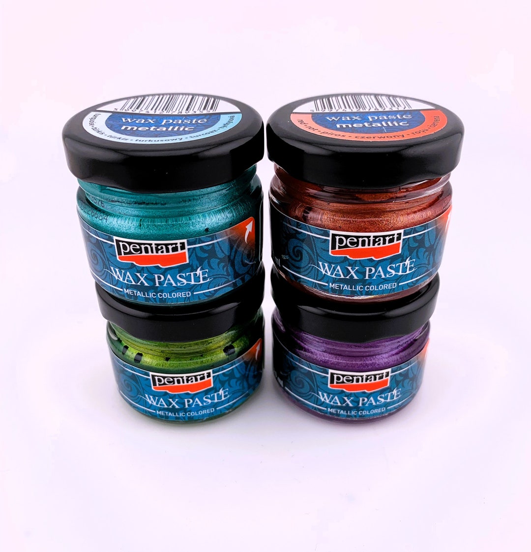 Pentart Metallic Colored Wax Paste 20 Ml Purple Green - Etsy