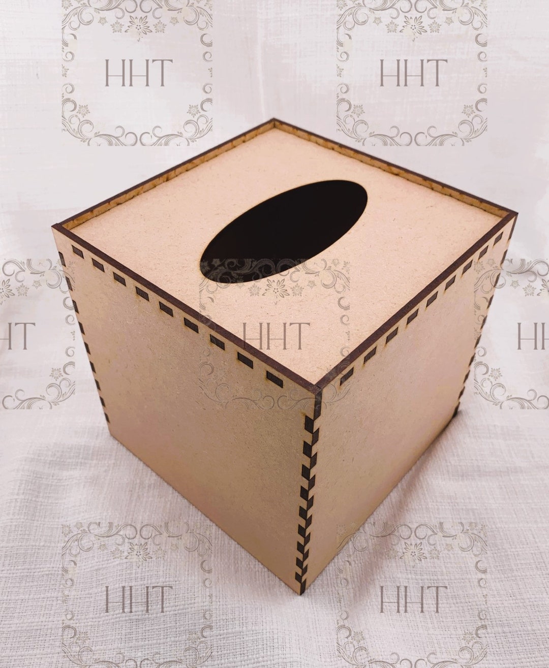 Laser Cut, MDF, Square, Tissue, Box, Cover, Craft, Base, Blank, Canvas ...