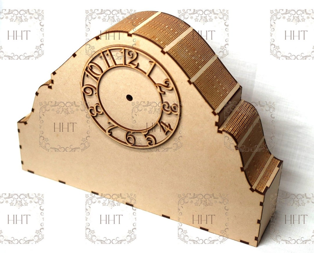 Laser Cut, MDF, Mantle Clock, Buildable Kit, Craft, Base, Blank, Canvas ...