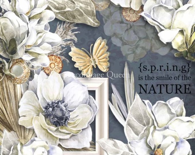 Sugar Magnolia Rice Paper Size A4 Decoupage by Decoupage - Etsy