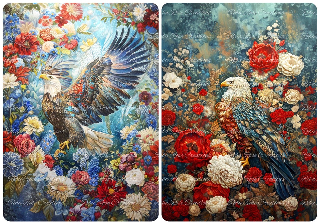 Reba Rose Creations, Rice Paper, Decoupage, Mixed Media, Red, White ...