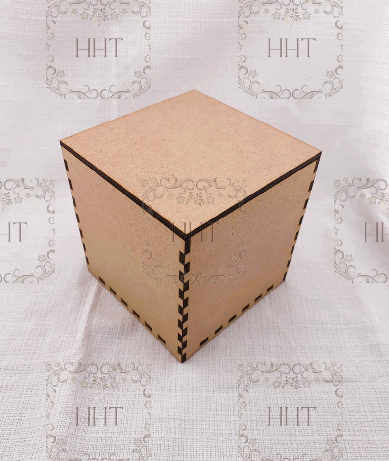 Laser Cut MDF Box With Lid | Craft Base for Decoupage, Mixed Media ...