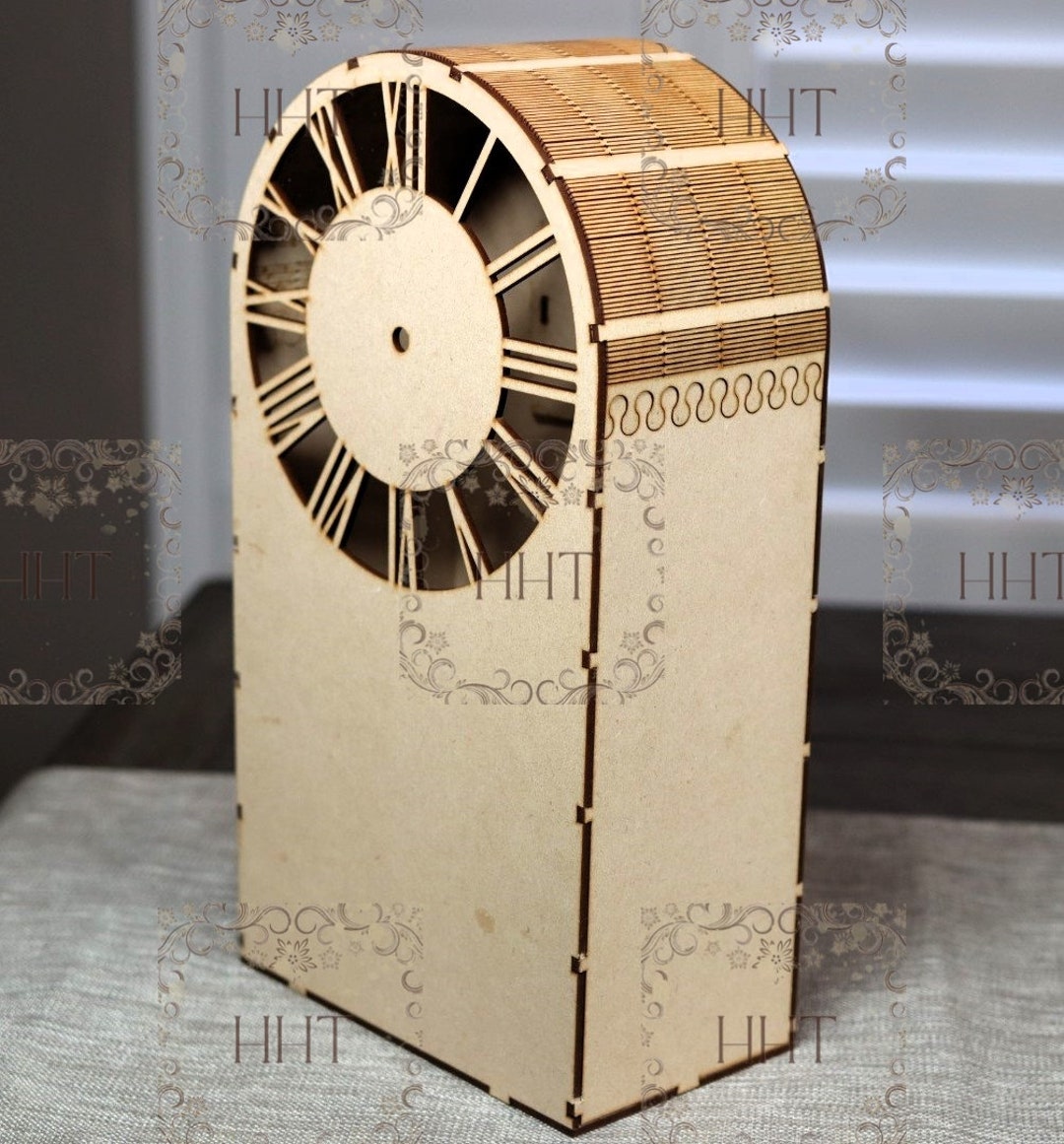 Laser Cut, MDF, Mantle Clock, Buildable Kit, Base, Blank, Canvas ...