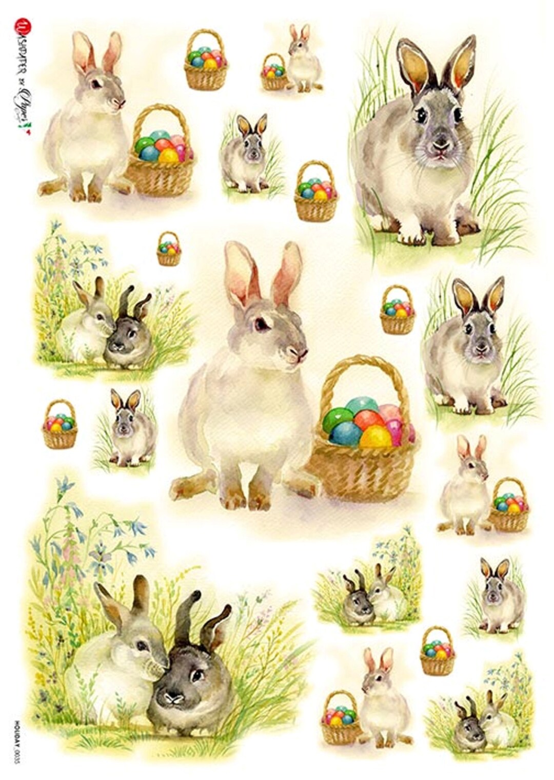Paper Designs Holiday Easter Scenes, Bunnies, Baskets, Easter Eggs ...