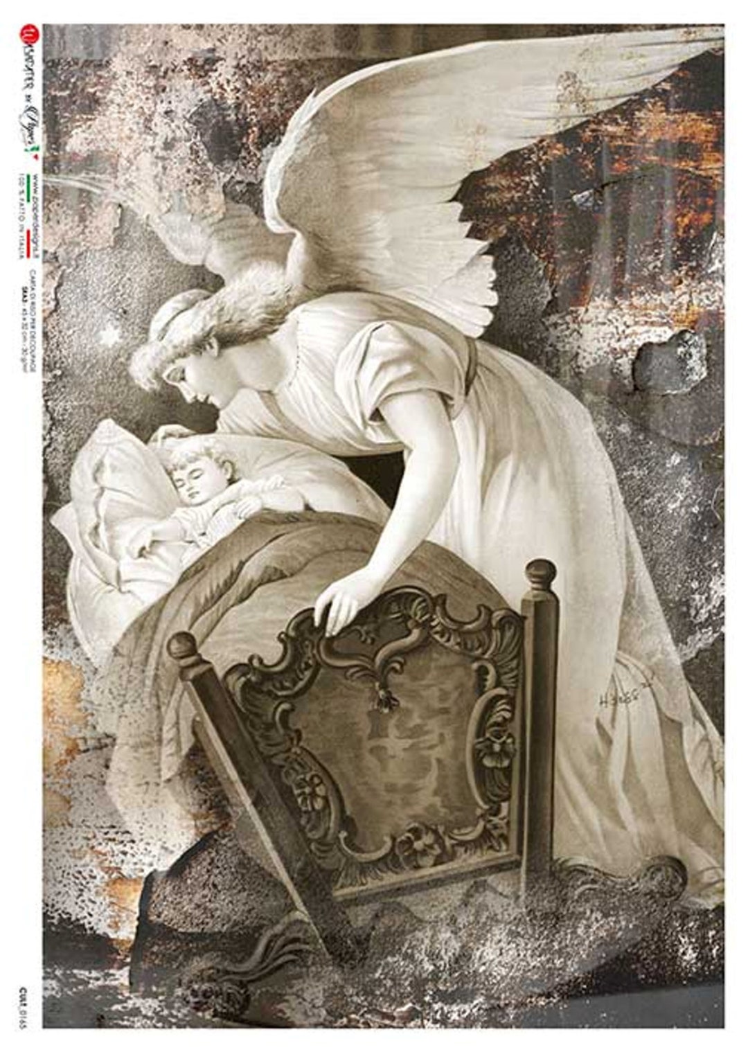 Paper Designs, Rice Paper, Decoupage, Celestial Angel 2, Watching, Baby ...
