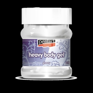 Pentart, Heavy Body Gel, Glossy Transparent, Matte Opaque, 230 Ml, 100 ...