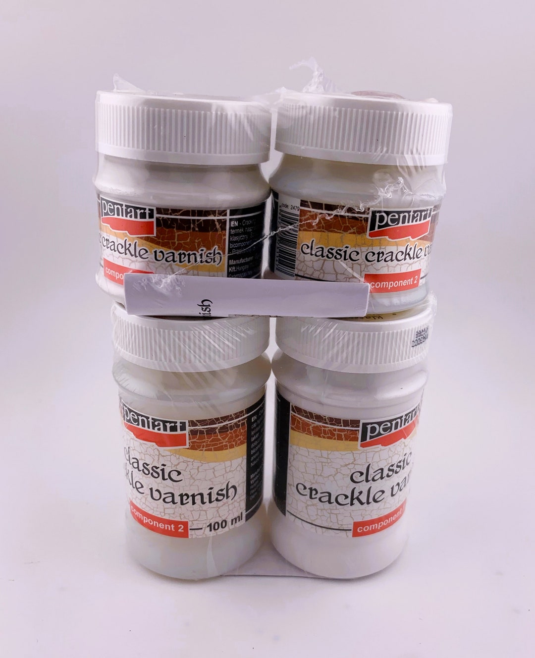 Pentart, Crackle Varnish Classic, 2 Component Set, Aged Effect, Distressed Appearance, Antique ...