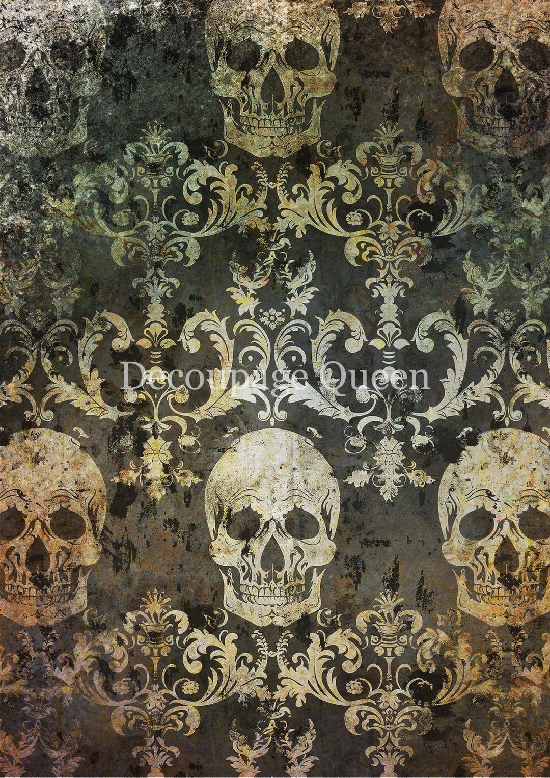 Decoupage Queen Rice Paper, Skulls, Halloween, Grunge, Gothic ...