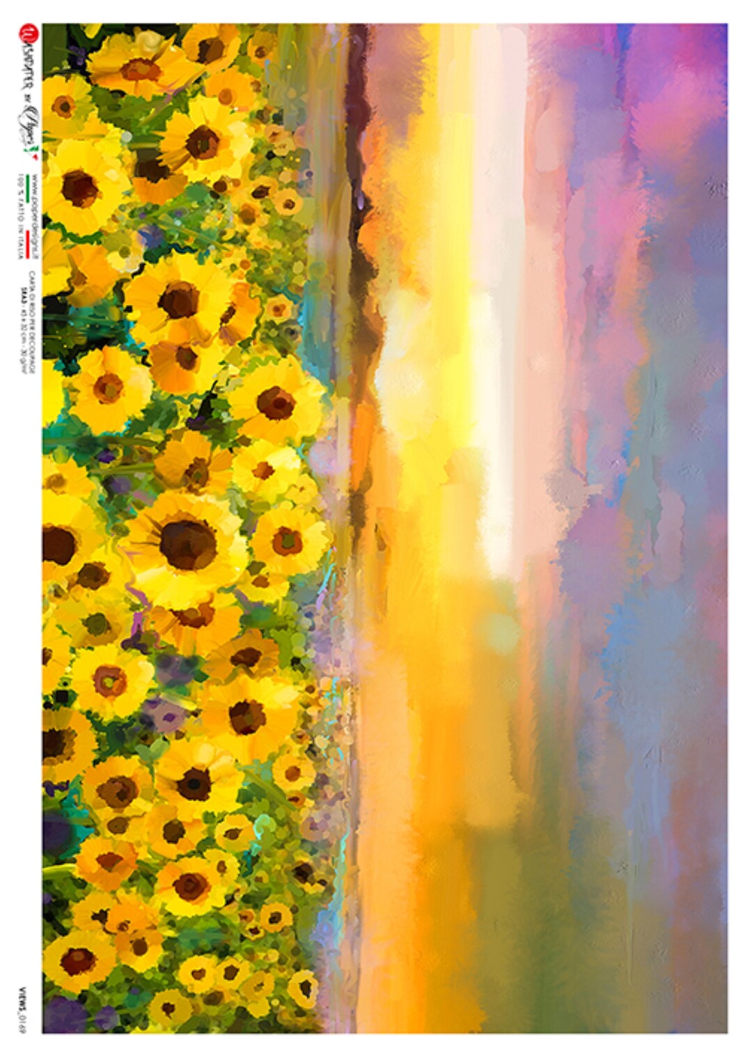 Paper Designs. Sunflowers. Sunset Views. 0169-A4 Size: A4 - 8.3" X 11.7 ...
