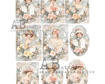 AB Studio, Roses, Floral, Hearts, Shapes, Valentines, Love, 1328, A4 8. ...