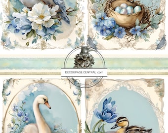 Decoupage Central, Rice Paper, Easter, Vintage, Spring, Animal, Hen ...