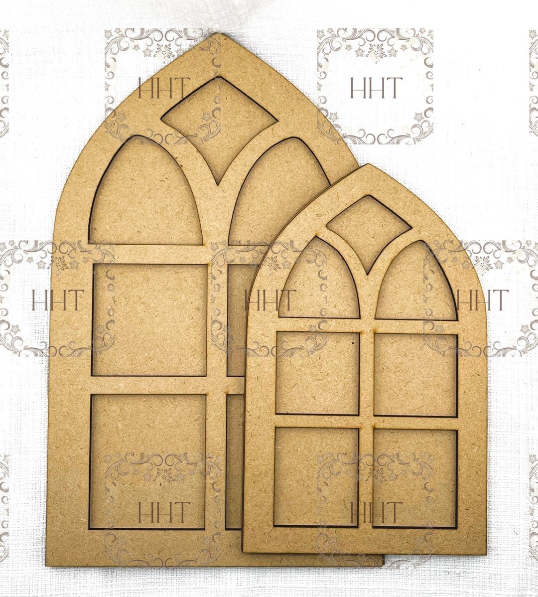 Laser Cut, MDF, Vintage Style Cathedral Windows, Base Blank for ...