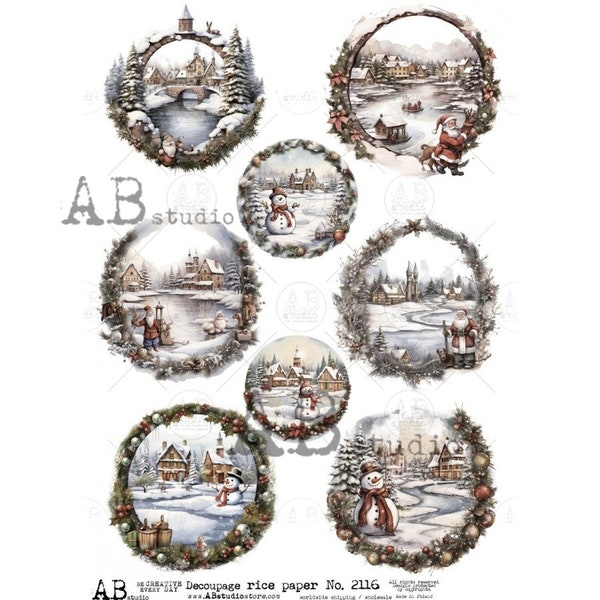 Christmas Rice Paper - Etsy