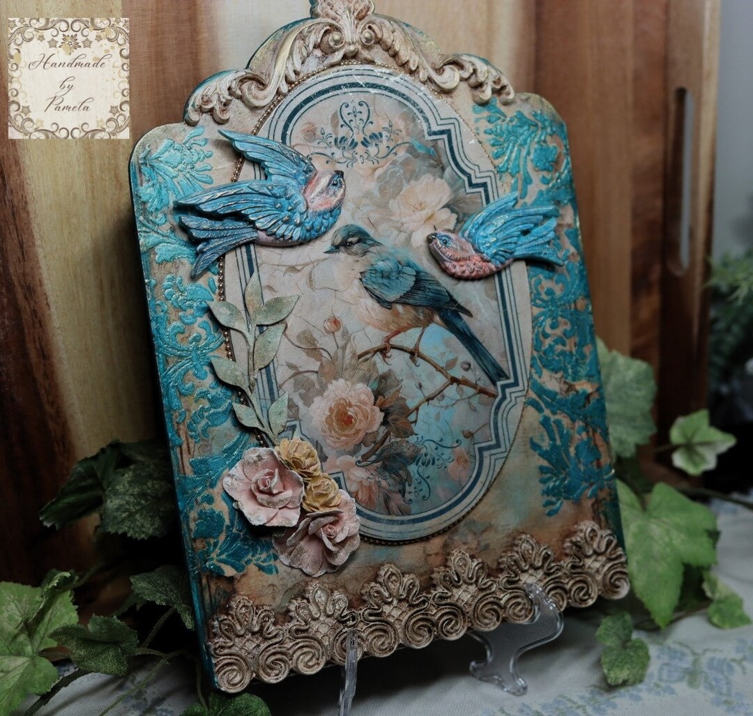 Handcrafted, Mixed Media, Decoupage, Plaque, Wall Art, Laser Cut MDF ...