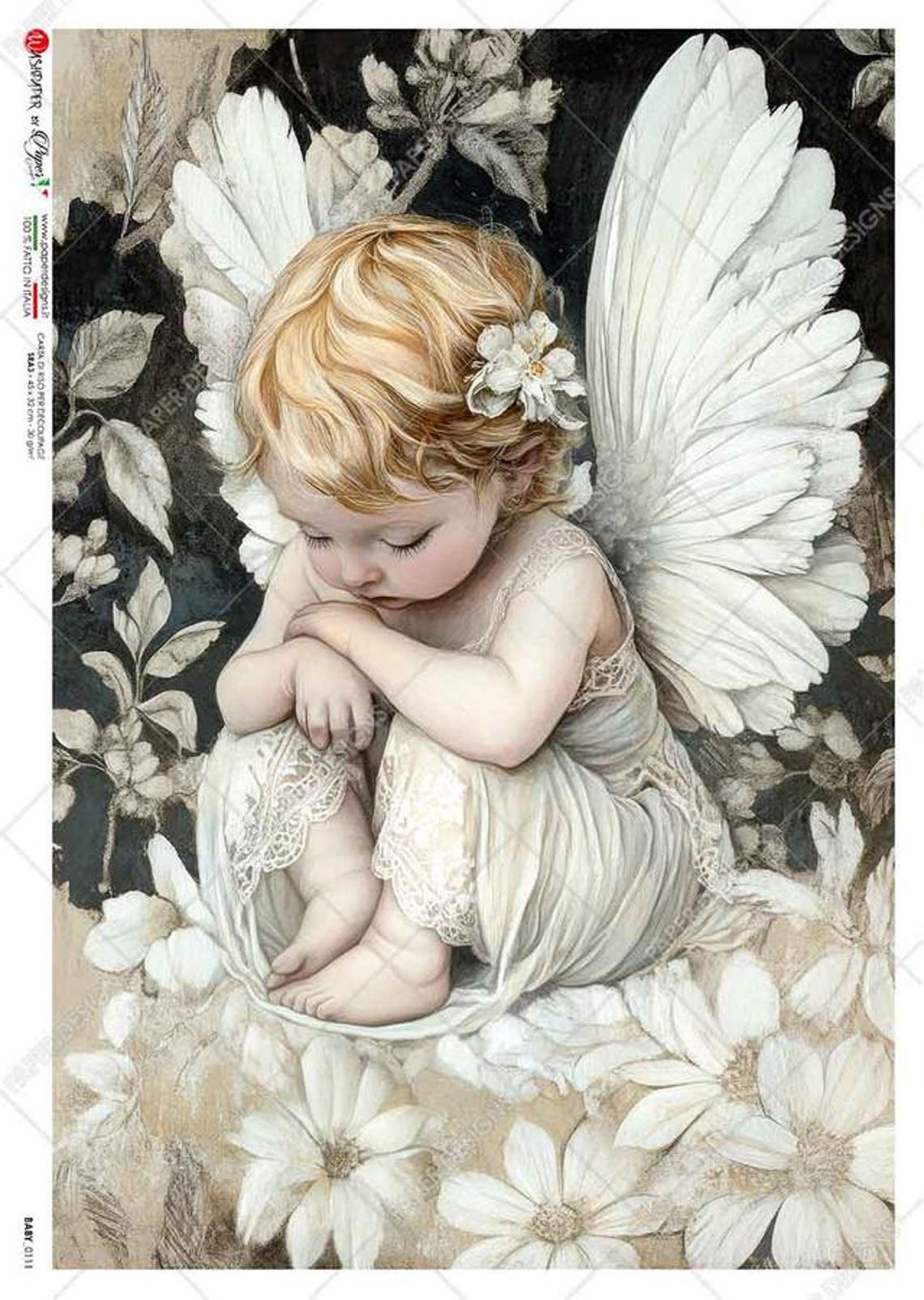 Paper Designs Rice Paper, 2024 Release, Merry Christmas, Angel, Angelic ...