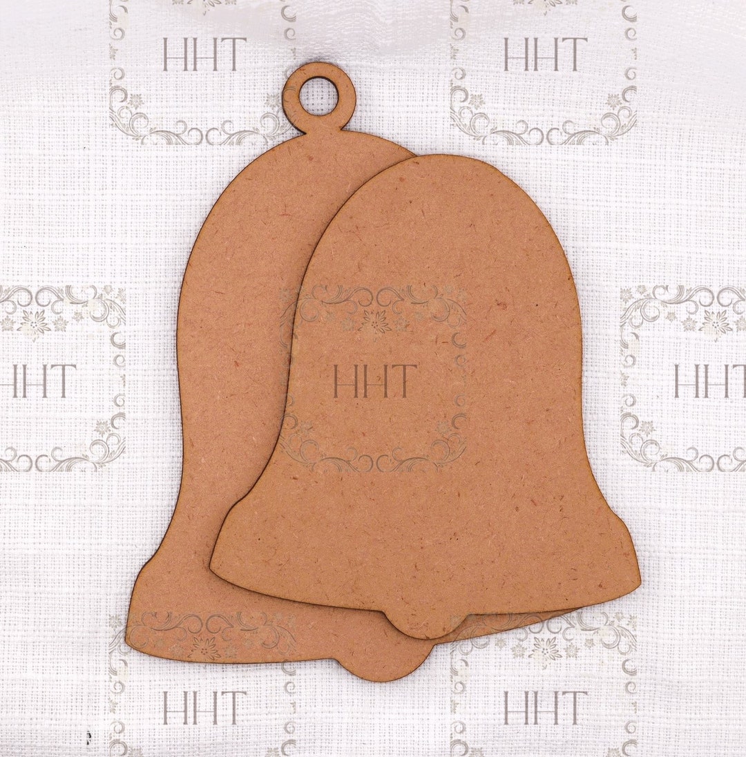 Laser Cut MDF, Holiday, Bell, Christmas Ornament, Blank, Base, Canvas ...