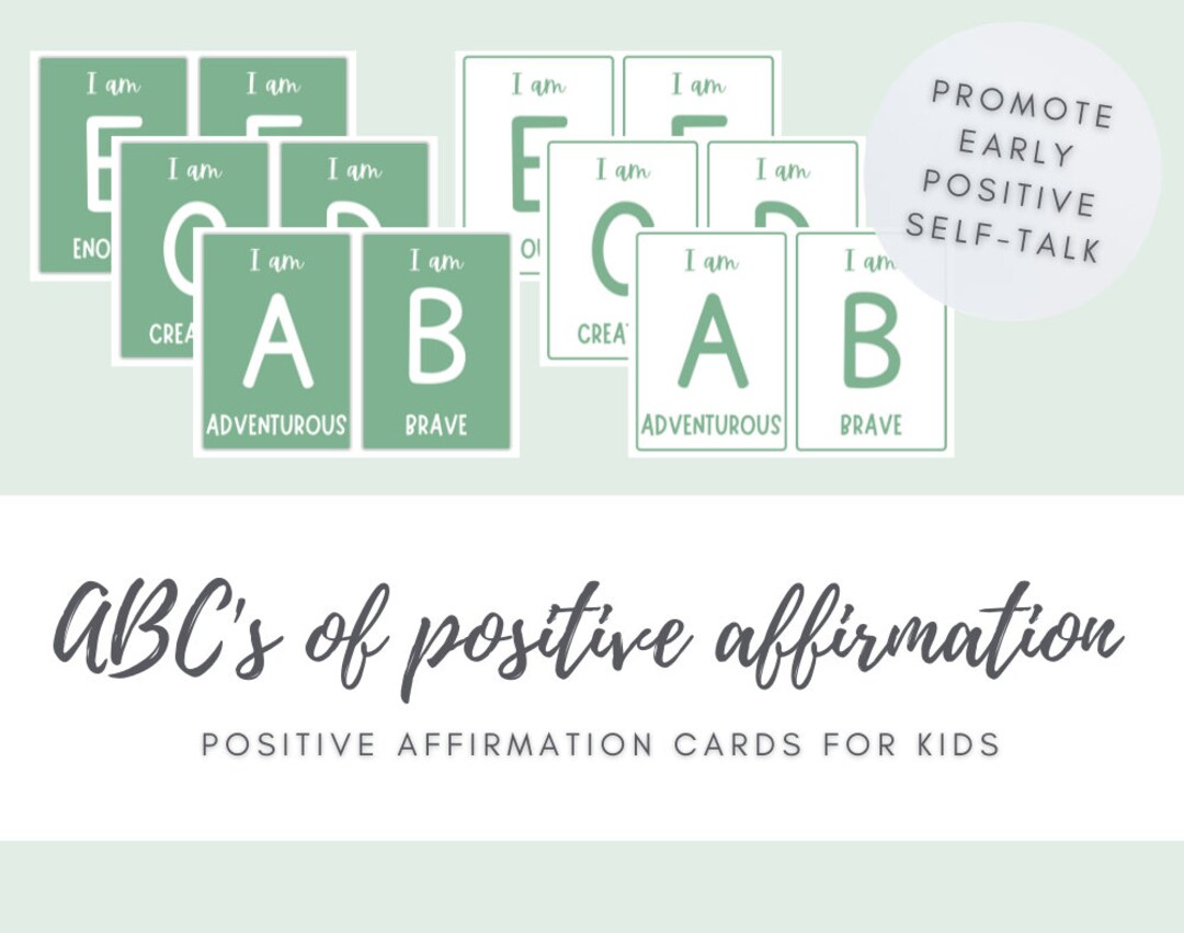 Abcs of Positive Affirmation - Etsy