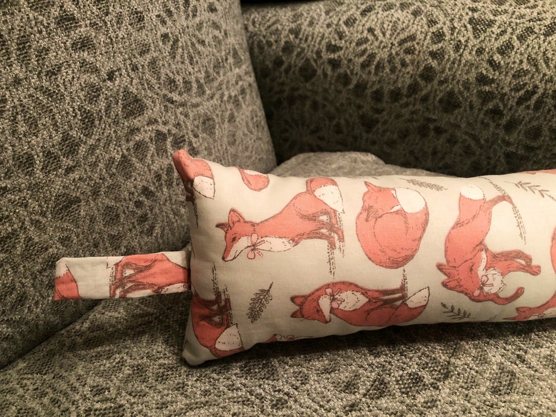 Draught Excluder Mrs Fox in Duck Egg Blue & Pink - Etsy