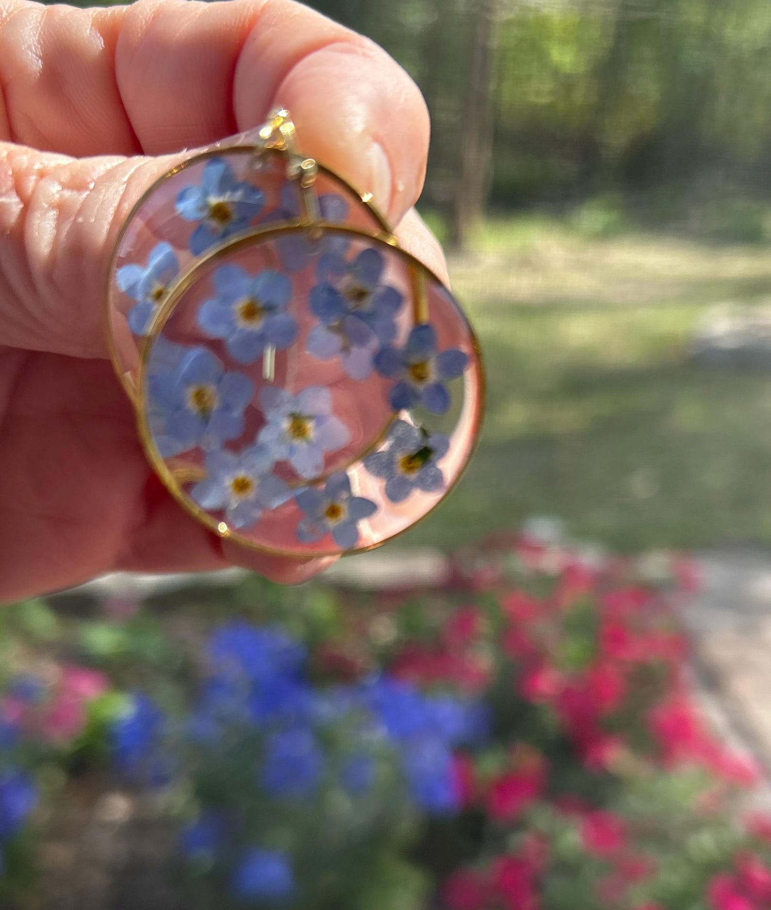 Forget Me Not Earrings Blue - Etsy