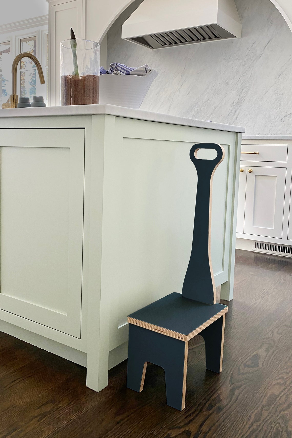 Step Stool With Long Handle | Handcrafted and Colorful | Great for Kids ...