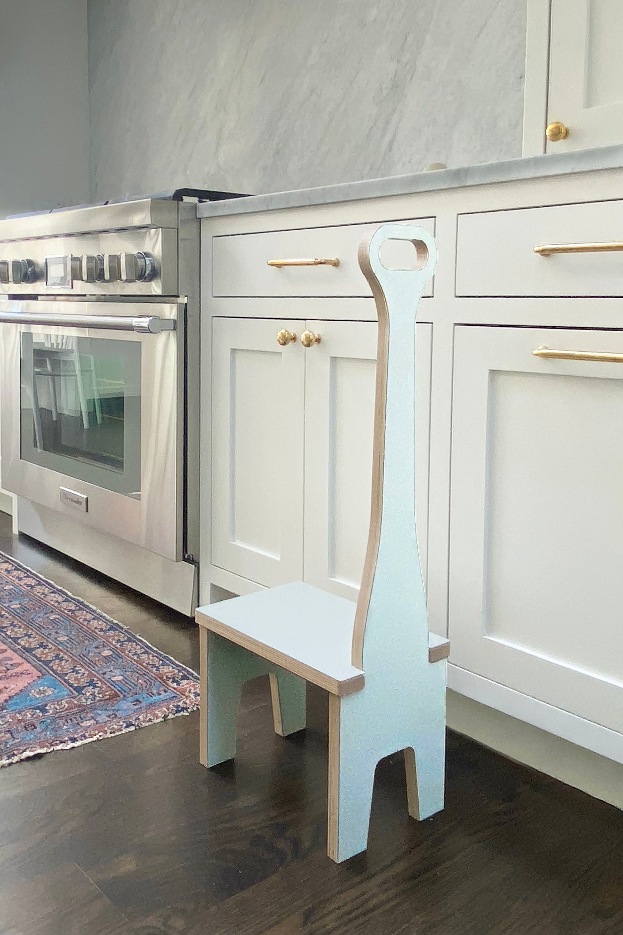 Step Stool With Long Handle | Handcrafted and Colorful | Great for Kids ...