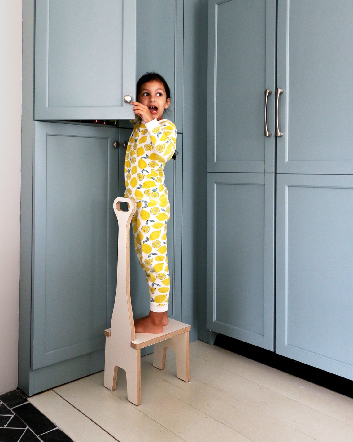 Step Stool With Long Handle | Handcrafted and Colorful | Great for Kids ...