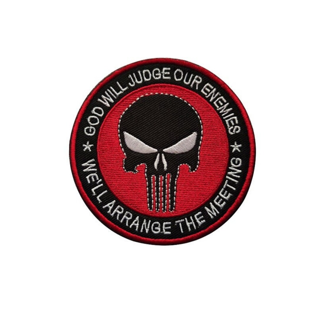Punisher Skull Embroidery Armbands Tactical Patch for Clothing - Etsy