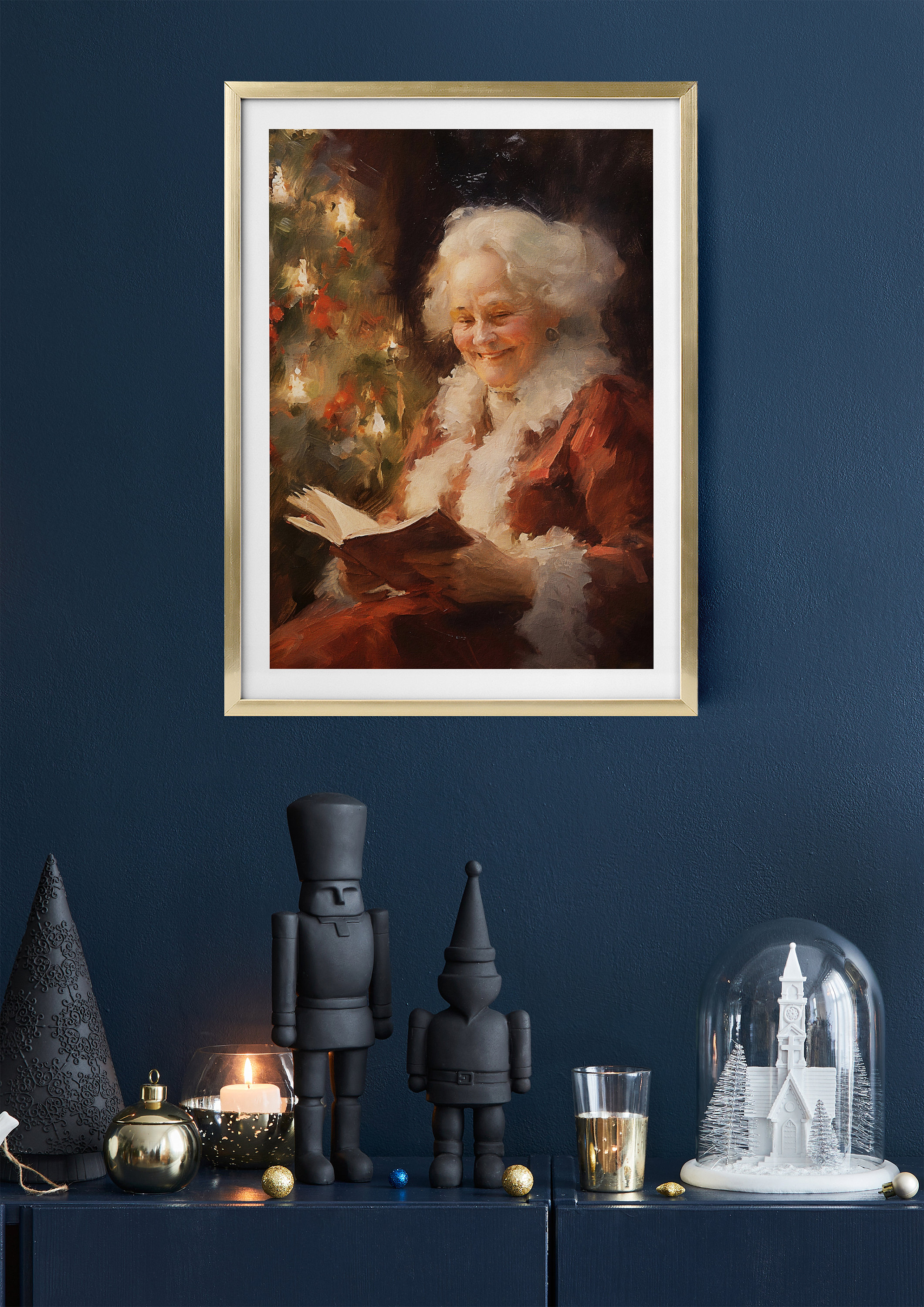 Vintage Style Christmas Print Mrs Claus 04 Instant Art Printable Wall ...