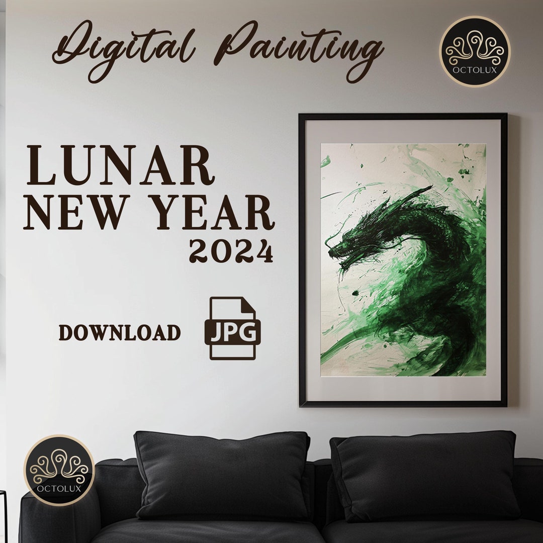 Abstract Dragon Painting: Lunar New Year 2024 (digital Download) - Etsy