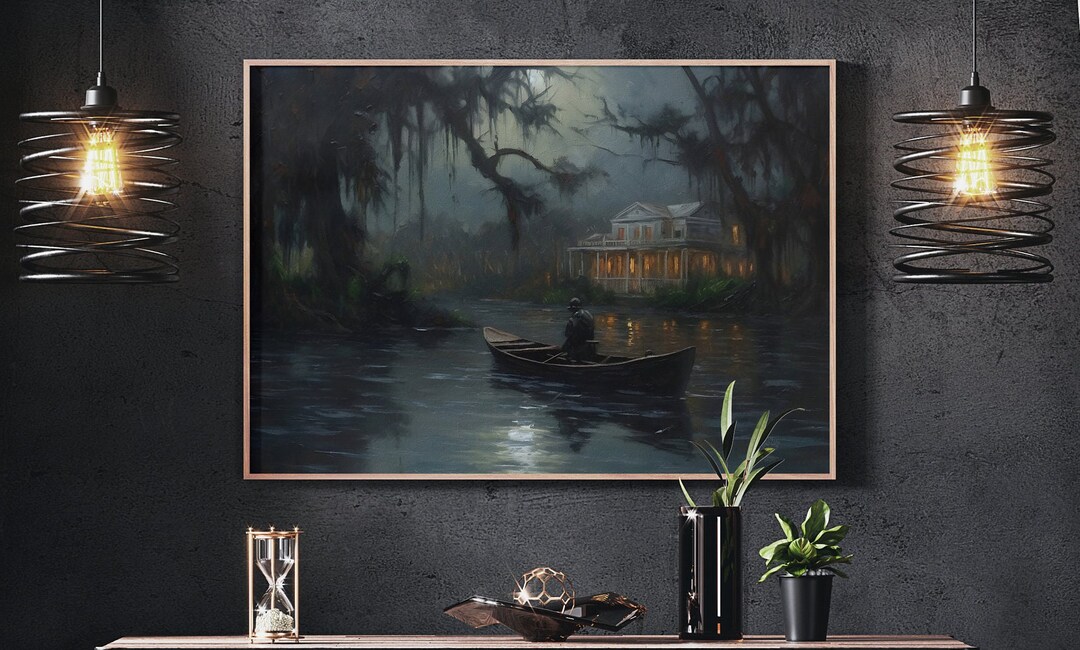 Framed Poster the Haunted Swamps of Louisiana Scenic Print Wall Decor ...
