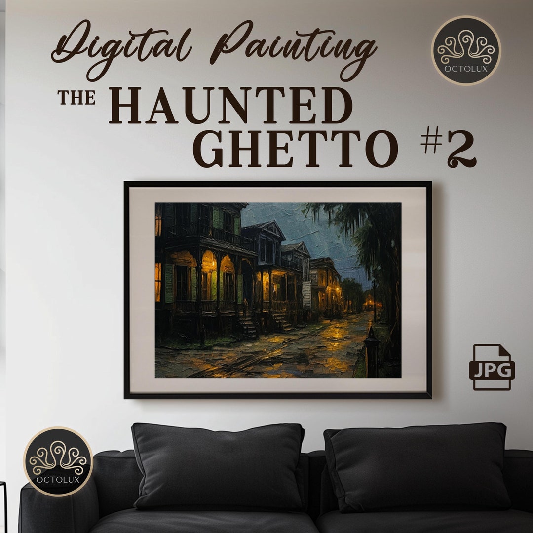 New Orleans Haunted Ghetto Art Print: Voodoo NOLA Wall Decor (digital ...