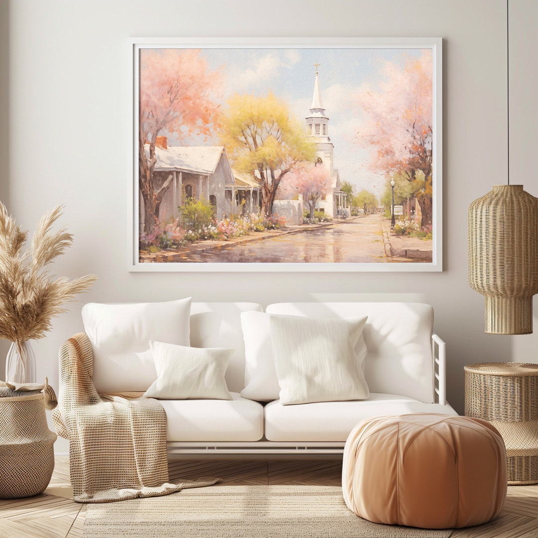 Rustic Western Town Print: Vintage Cottagecore Wall Decor (digital ...