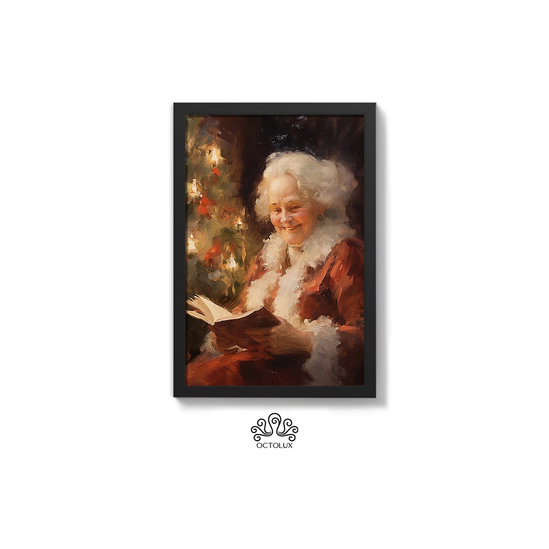 DIGITAL DOWNLOAD Vintage Style Christmas Print Mrs Claus 04 - Etsy