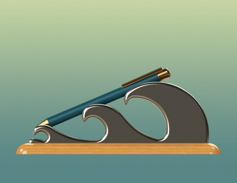 The Wave Pen Holder 3D Print File - Etsy