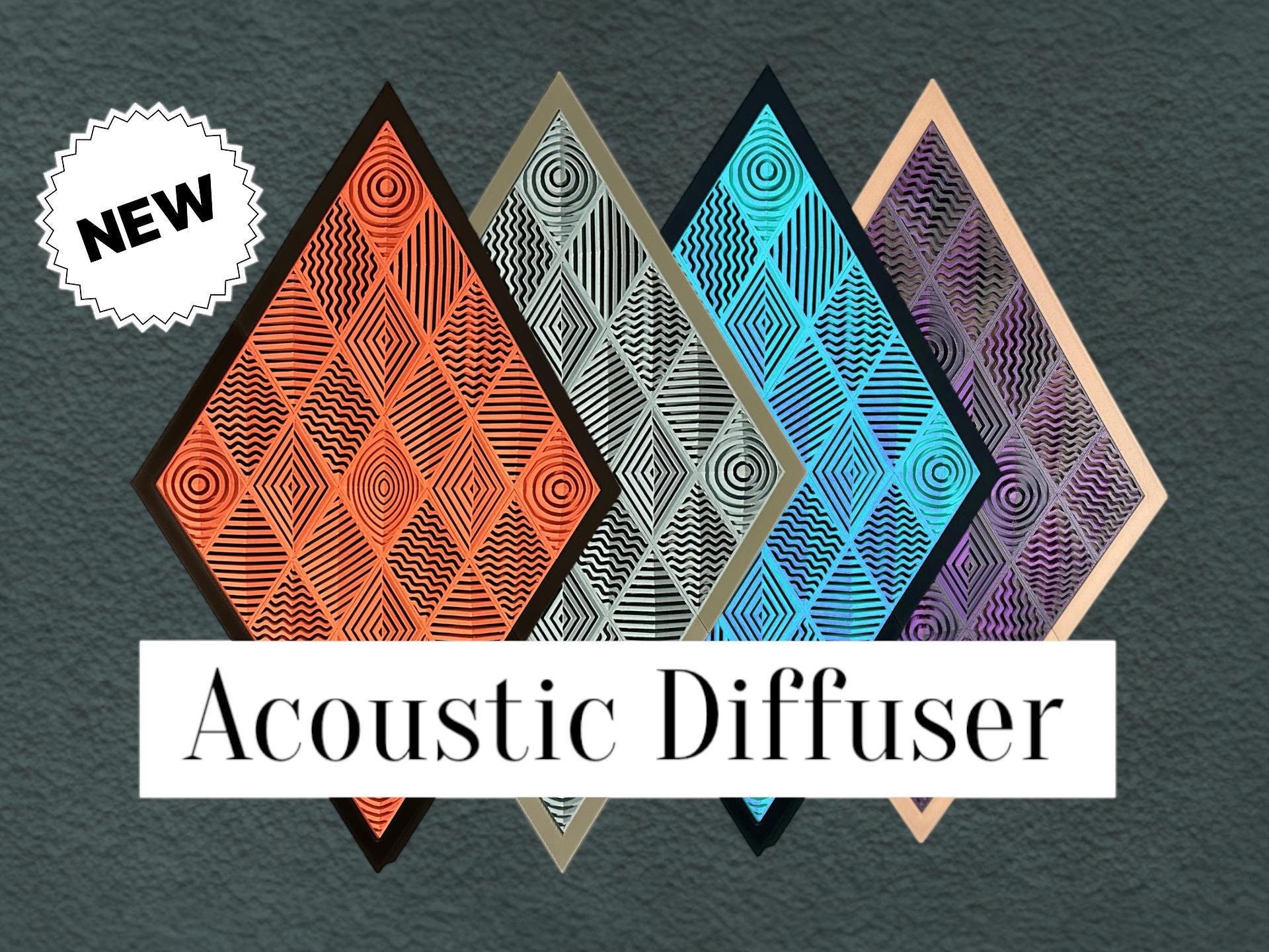 Diamond Acoustic Diffuser Panel: Geometric 3D Printed Sound Dampener - Etsy