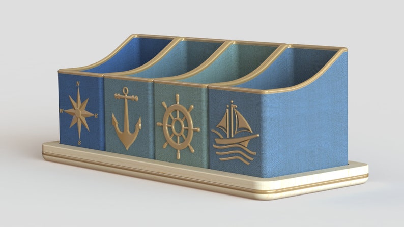 Captain's Cache ~ Desk Organizer ~ 3D Print File - Etsy