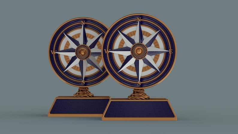Reader's Compass ~ Bookends ~ 3D Print File - Etsy