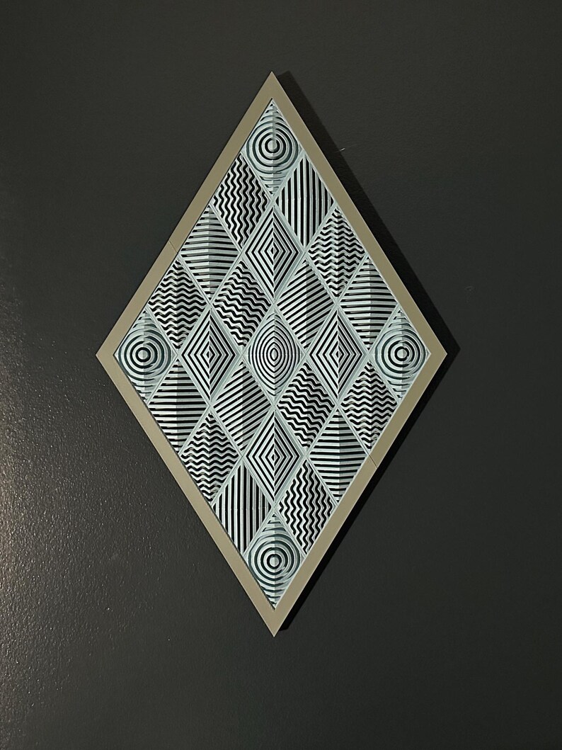 Diamond Acoustic Diffuser Panel: Geometric 3D Printed Sound Dampener - Etsy