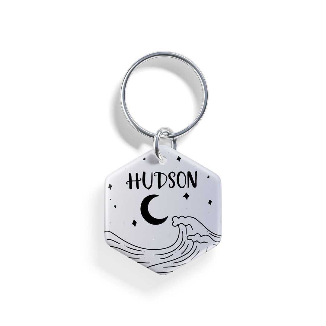 Dog Tags/ Dog Collar Tag Personalized/ Moon Dog Tag/ Adventure Dog ...