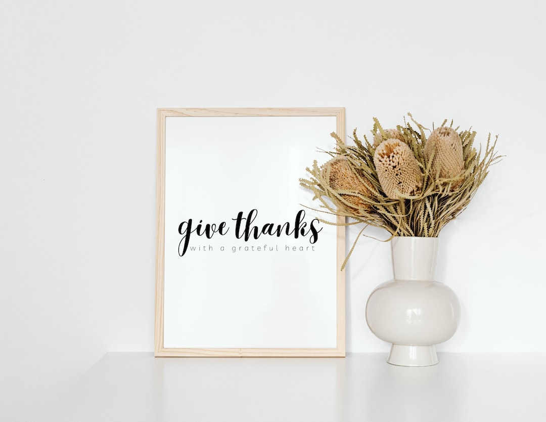 Give Thanks With a Grateful Heart Instant Download Thanksgiving ...