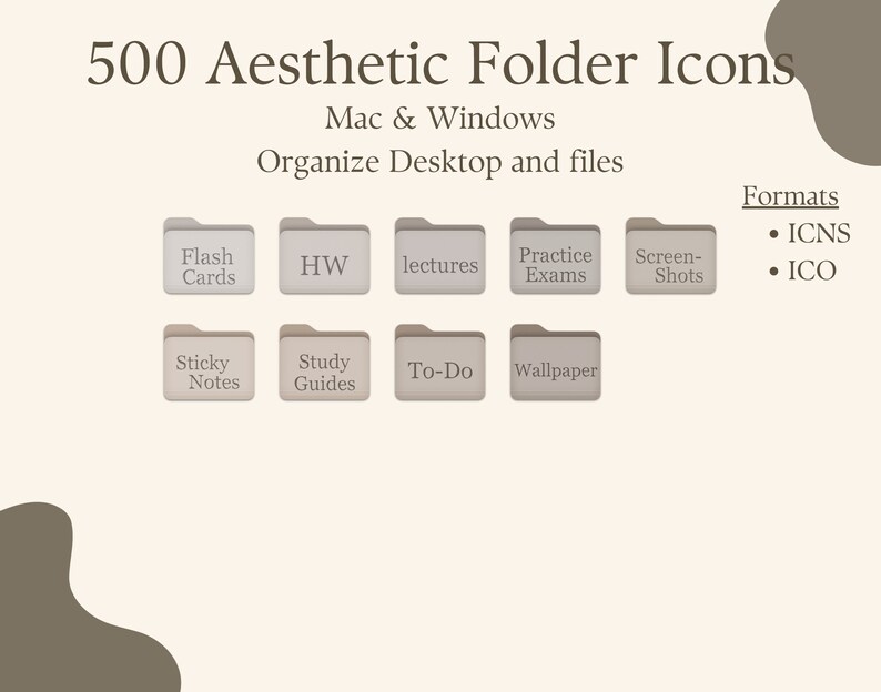 Aesthetic Folder Icons for Mac and Windows - Etsy