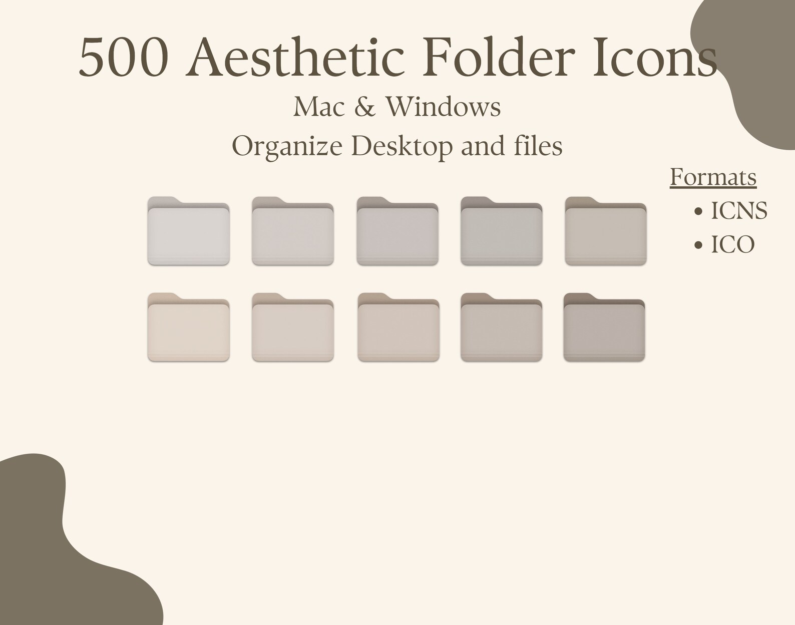 Aesthetic Folder Icons for Mac and Windows - Etsy