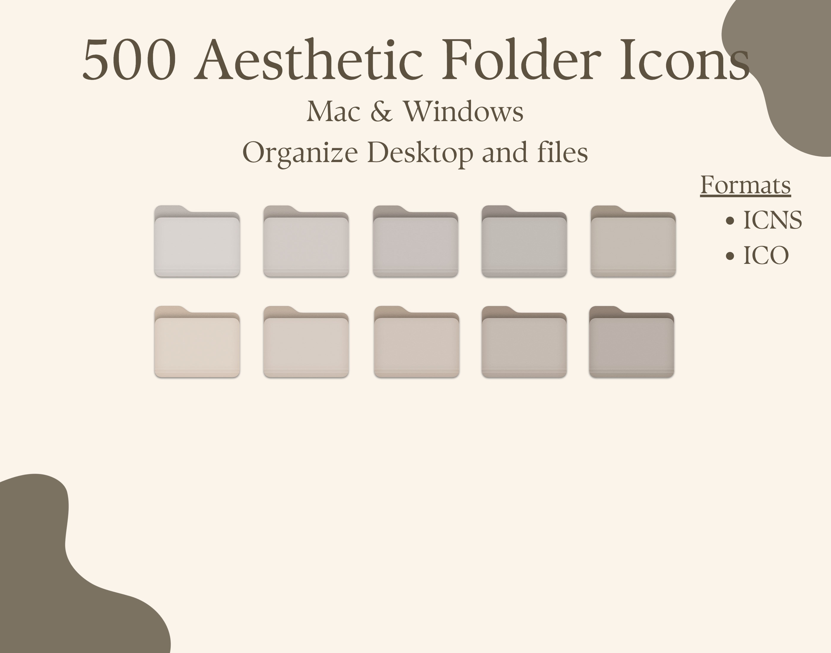 Aesthetic Folder Icons for Mac and Windows - Etsy