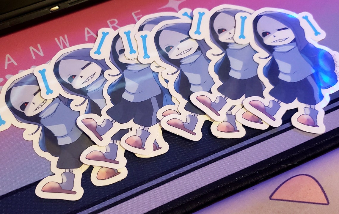 Dust Sans Chibi Stickers Cute Undertale Stickers 3' Undertale Stickers ...