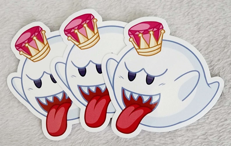 King Boo Sticker • Waterproof Sticker • Cute Art • Cute Die Cut Sticker ...