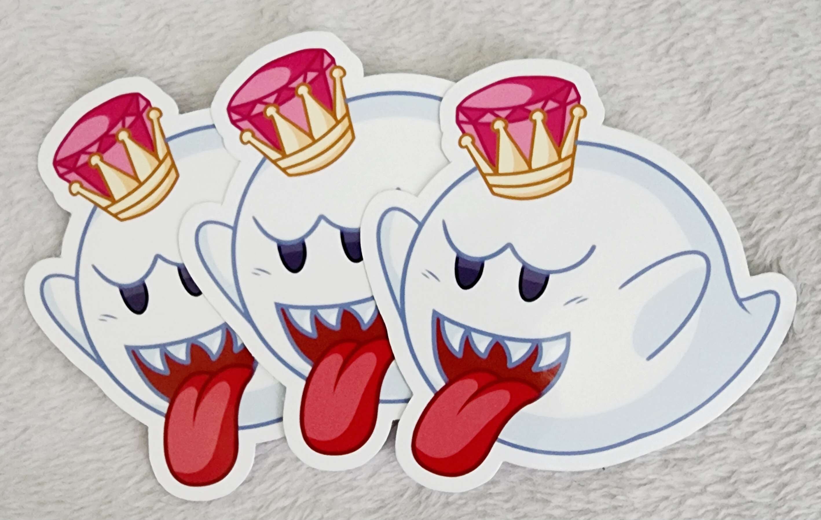 King Boo Sticker • Waterproof Sticker • Cute Art • Cute Die Cut Sticker ...